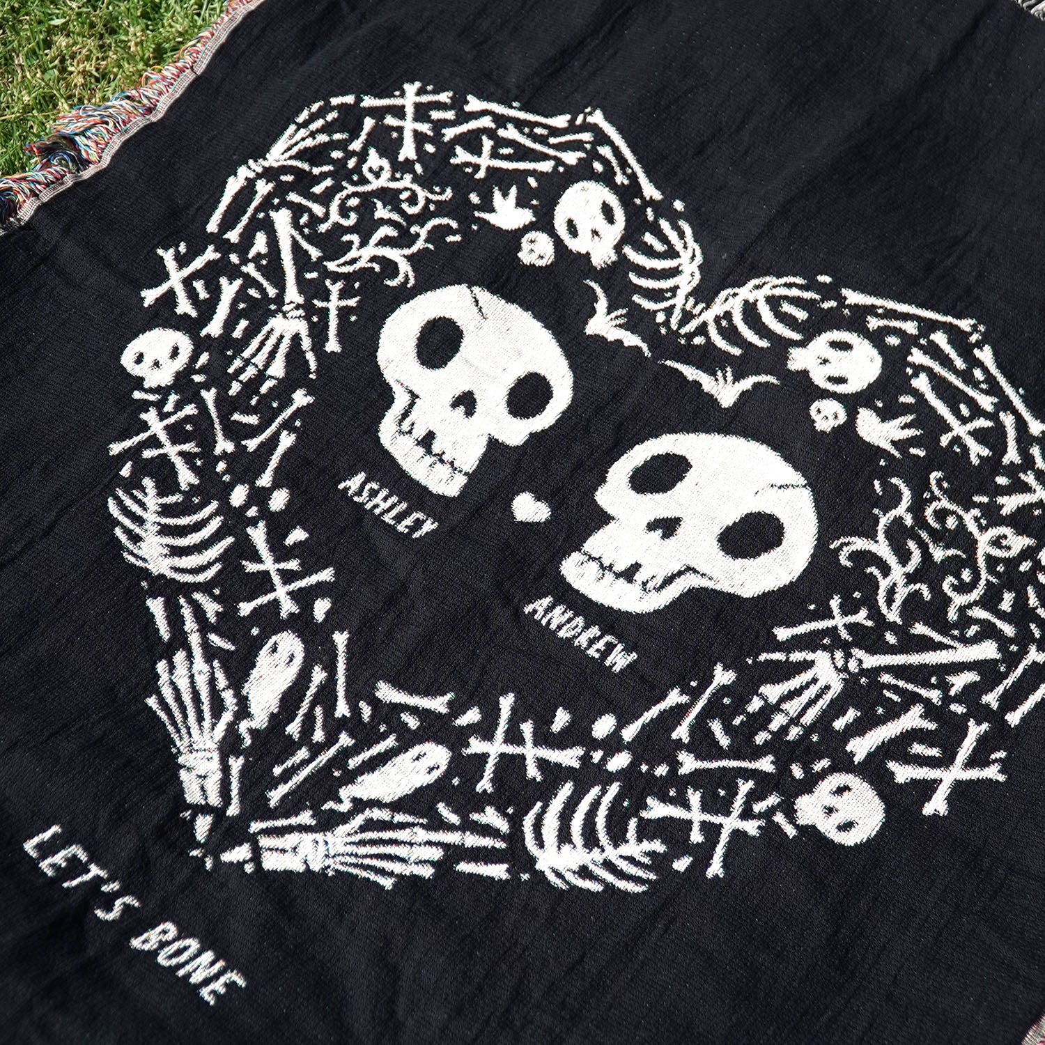 Spooky Skeleton Blankets for Couples – Relatable Basic