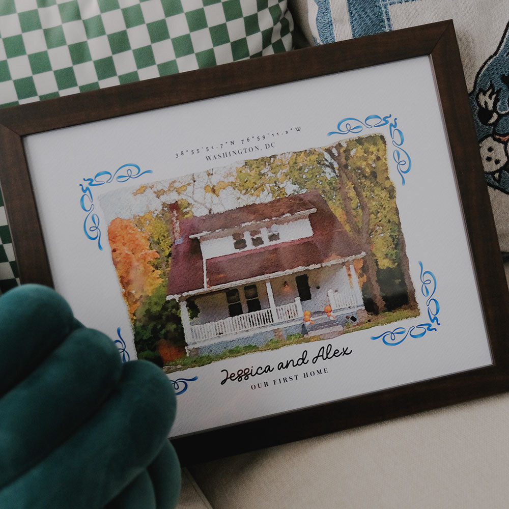 Personalized Watercolor Framed Prints | New Home Gifts – Relatable Basic