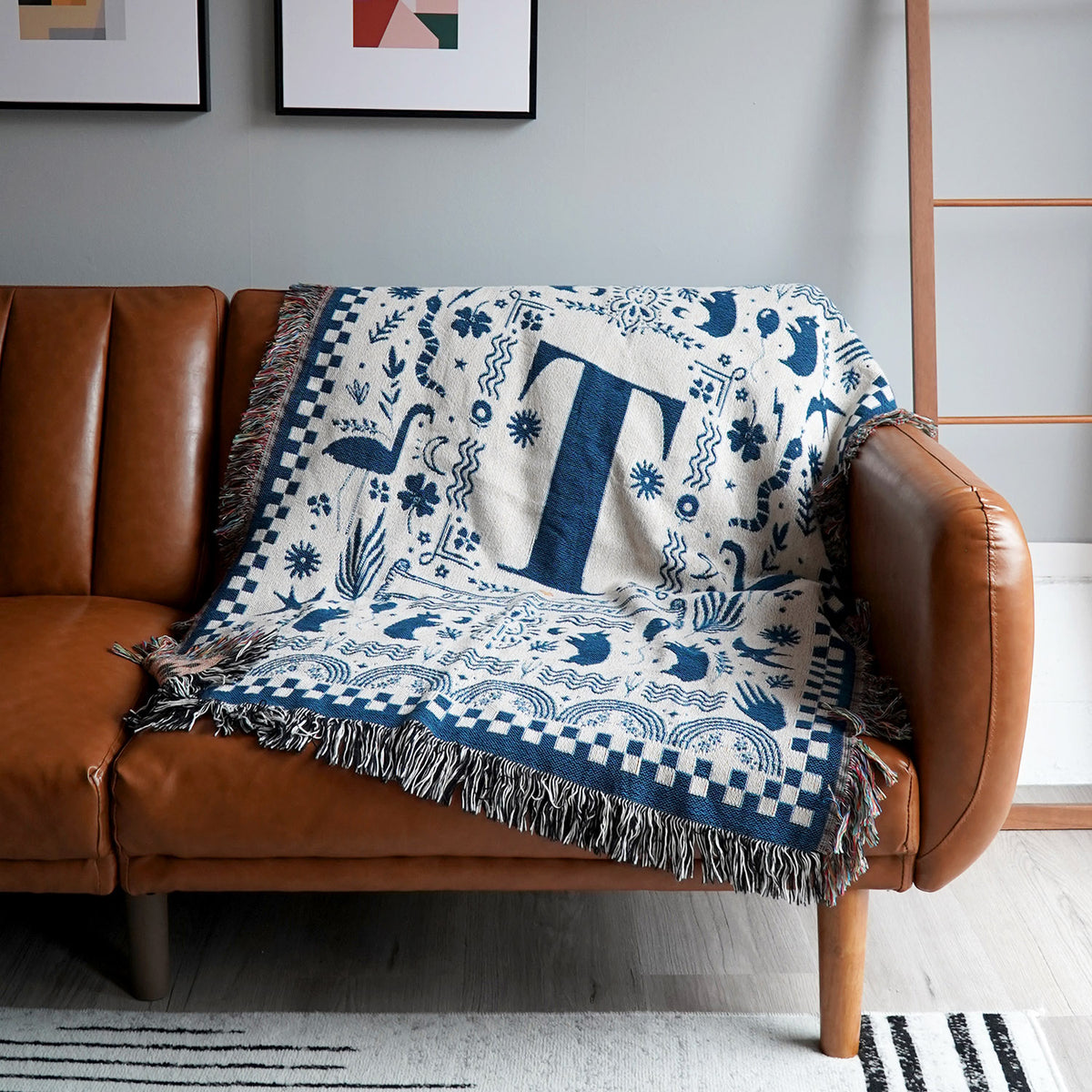 Personalized Woven Throw Blanket With Initial & Name | Relatable Basic