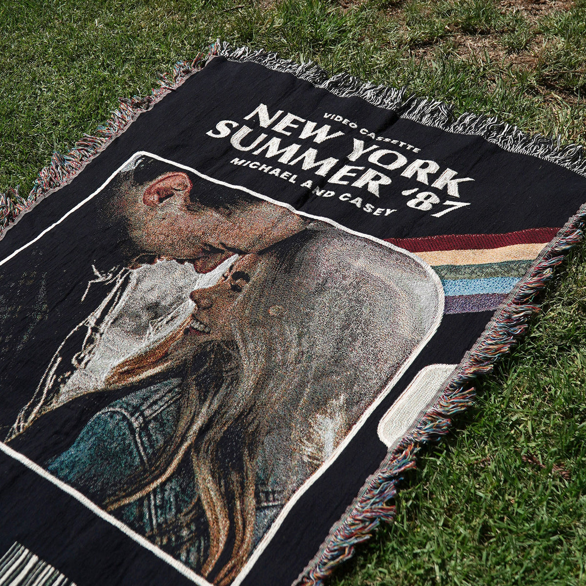 Personalized VHS Tape Photo Woven Blanket | Relatable Basic